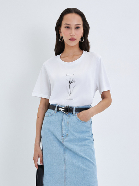 Футболка Zarina, размер 52, цвет слоновая кость, 100% хлопок - купить по выгодной цене в ...