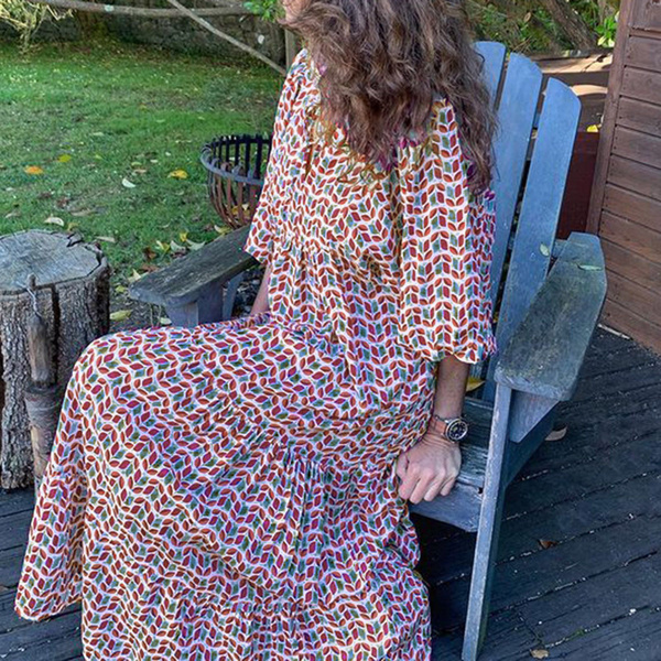 Платье Женский HXD разноцветный Повседневный Укороченный Шифон, размер 46 Макси купить c ...