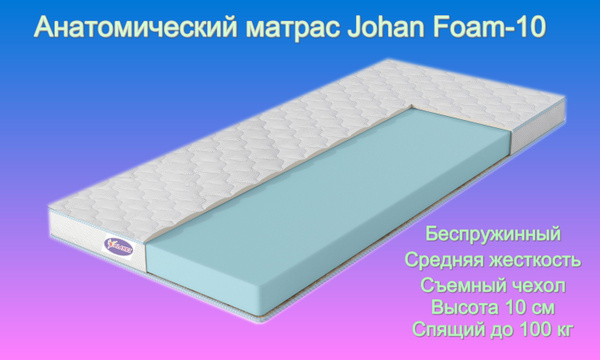 Матрас ALABRI Johan Foam_170, Беспружинный, 60 - купить по выгодной ...