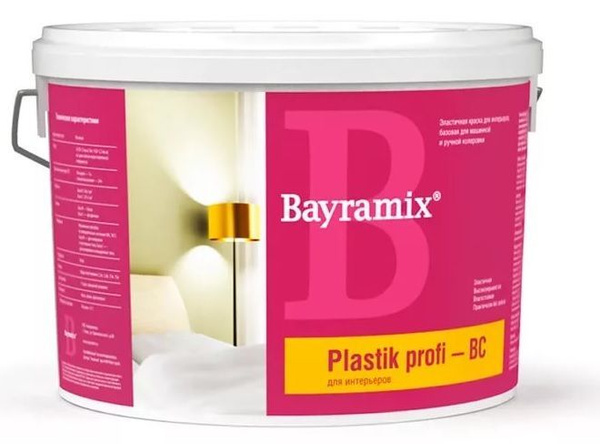Краска Bayramix PLASTIK PROFI Быстросохнущая, Акриловая, Матовое покрытие, прозрачный - купить в ...