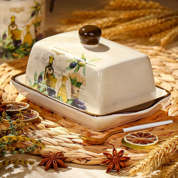 Масленка DANIKS "Бежевый" - купить с доставкой по низким ценам в интернет-магазине OZON (1416896833)