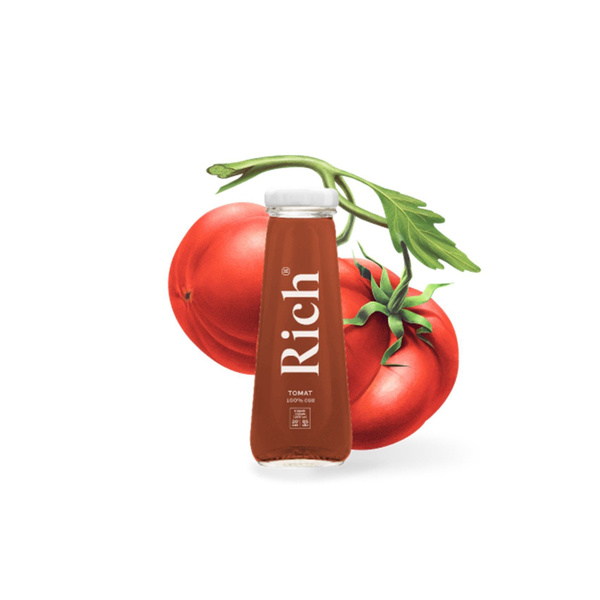 Сок Rich / Рич Томат в стеклянной бутылке 0,2 л (12 штук), Сок Rich / Рич Томат в стеклянной ...