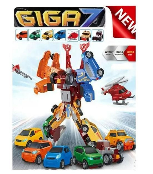 Робот-трансформер GIGA-7 / 27 см / Большой подарочный робот 7в1 ...