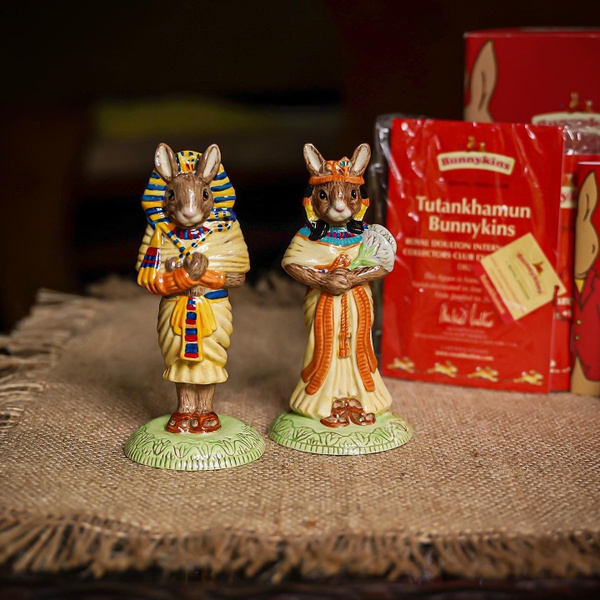 Royal Doulton фигурки кролики Тутанхамон и Анхесенамон, Англия, 2003 год - купить по выгодной ...