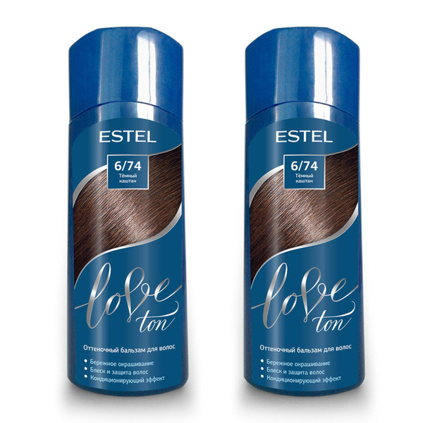 ESTEL LOVE TON Оттеночный бальзам 6/74 тёмный каштан (2 шт в наборе) купить на OZON по низкой ...