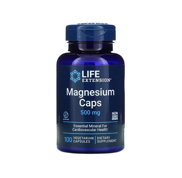LIFE EXTENSION Магний Magnesium Caps 100 шт. 500 мг/БАД Лайф Экстеншн ...