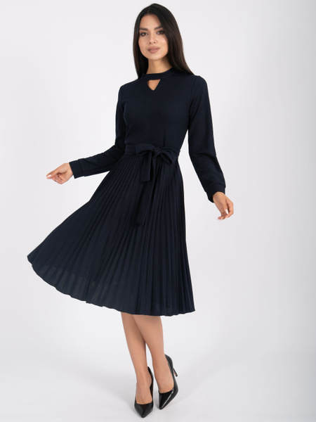 Платье плиссе трикотажное, Женский, На любой сезон, размер 42, материал ...