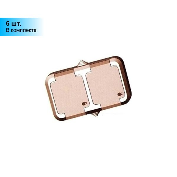 (6 шт.) Makel Менекше Крем Розетка 2-местная с крышкой IP44 открытая установка 18254 купить на ...