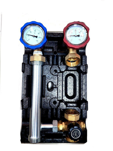 Насосная группа быстрого монтажа с трёхходовым термостатическим смесительным клапаном без насоса ...