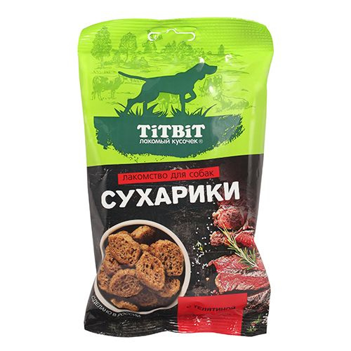 Titbit / Лакомство Титбит для собак Сухарики с телятиной, 55 гр купить ...