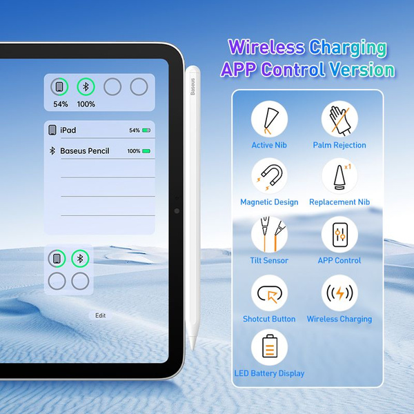 Цифровой стилус Baseus Gen2 для iPad 4/5/Pro 11 и 12,9 дюймов/Mini 6 ...