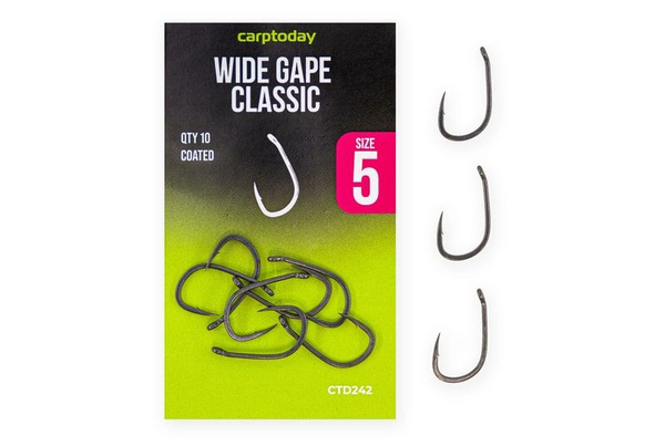 Крючки карповые Carptoday Wide Gape Classic Размер №5 - купить с доставкой по выгодным ценам в ...