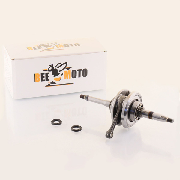 Коленвал 4T GY6 125/150 17T (152QMI, 157QMJ) (+сальники, шлицы и резьбы ...