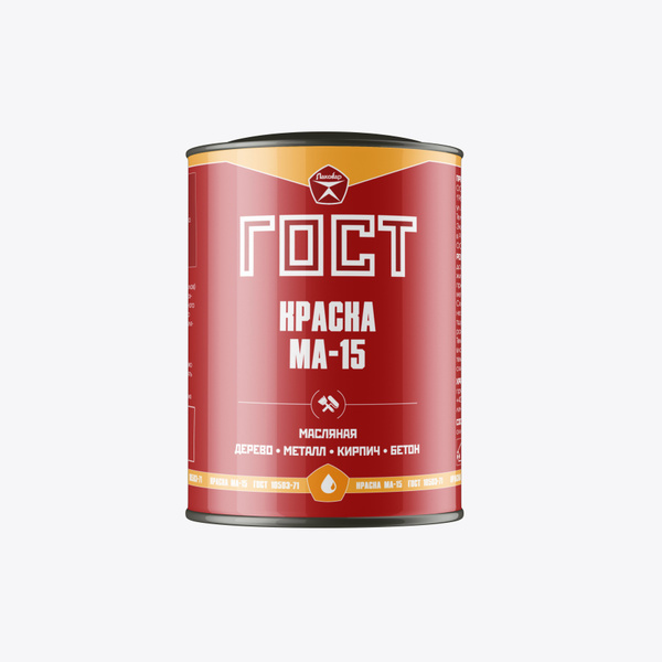 Краска Лаковар масляная, МА-15, БЕЛАЯ, 0,9кг Гладкая, Масляная ...