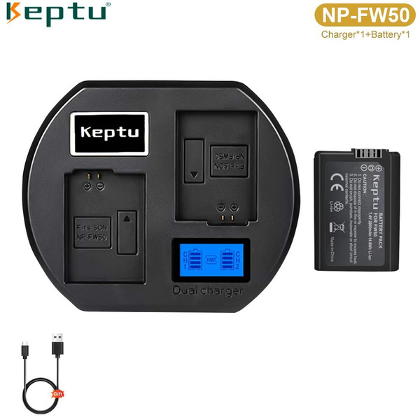 KEPTU Аккумулятор NP-FW50 для камер Sony A6100 A6000 A6400 a3000 NEX-3 ...