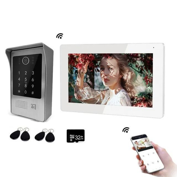 Видеодомофон Беспроводной Jeatone TUYA 7 ”IP WIFI купить по низким ...