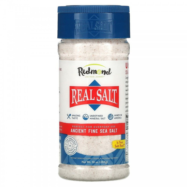 Redmond Trading Company, Real Salt, древняя мелкая морская соль, 284 г ...