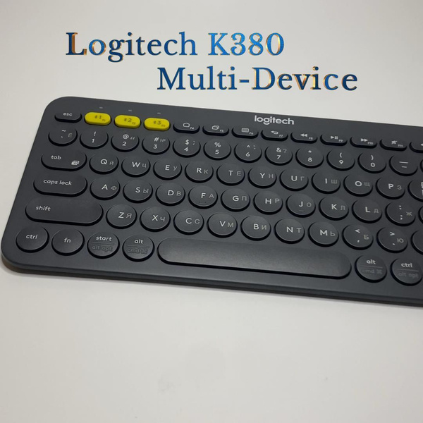Logitech Клавиатура беспроводная K380, Русская раскладка, темно-серый ...