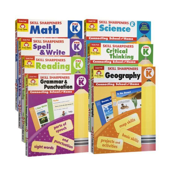 Evan- Moor Skill Sharpeners Pre-K комплект 7 книг на английском языке | Moore купить на OZON по ...
