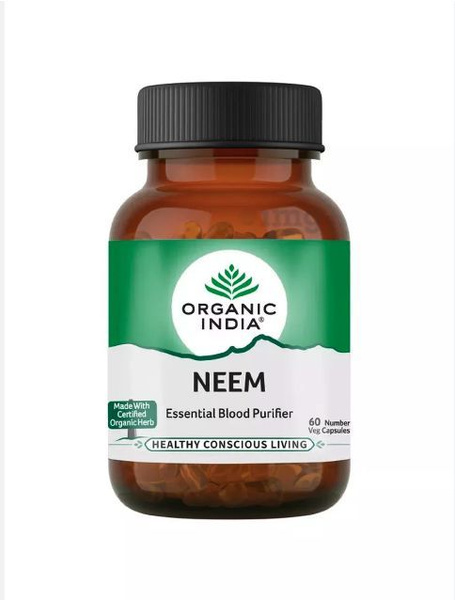 Ним Органик Индия (Neem Organic India) / Очищение кожи и крови/ 60 ...