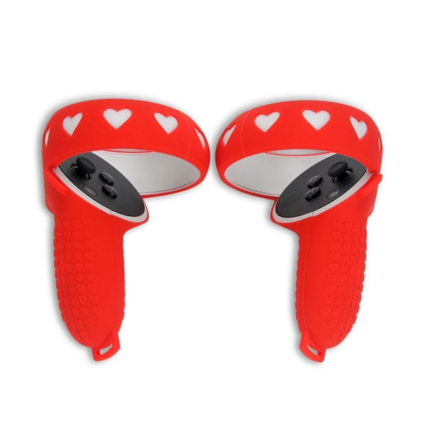 (1 комплект) Oculus quest 2 vr Host Grip Silicone Cover - красный ...