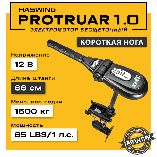 Лодочный электромотор Haswing Protruar 1.0 (1лс) 12V короткая штанга ...