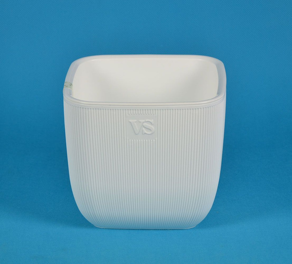 Кашпо VipSet Фабио 1,95л белый с дренажной вставкой / d14см / h12,5см ...