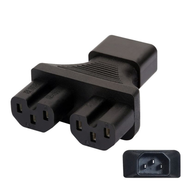 Iec320 C14 Штекер к 2x Nema 5 15r C13 C15 Розетка Адаптер Pdu сервер 3 контактный разъем