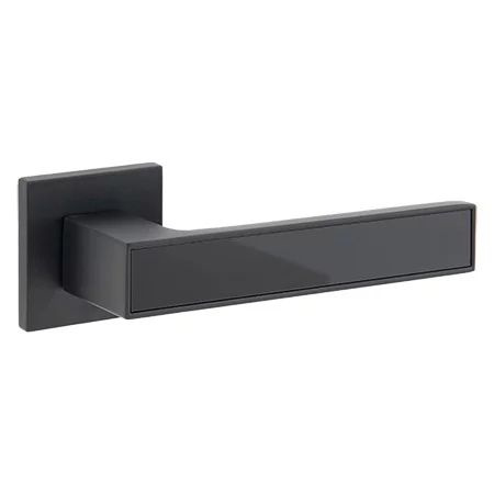 Ручка для межкомнатной входной двери комплект Code Deco Slim H-30111-A-BLM/B матовый чёрный ...