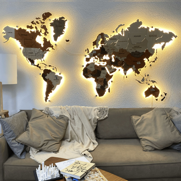 Украшение настенное интерьерное Woodencountry 3d L Color Light купить по доступным ценам в