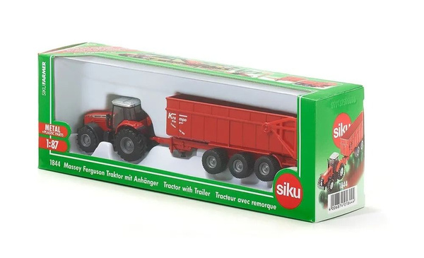 Металлический Трактор Siku с прицепом 1:87 Massey Ferguson 1844 - купить с доставкой по выгодным ...