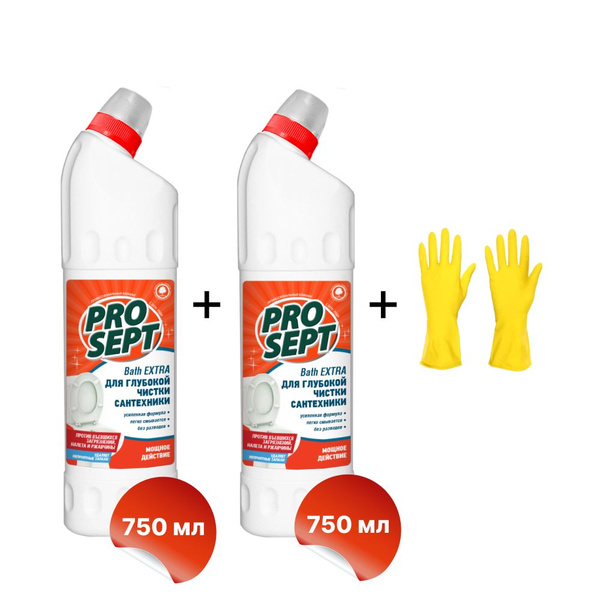 Гель для удаления ржавчины и минеральных отложений 2 шт PROSEPT Bath Extra концентрат 0,75 л ...