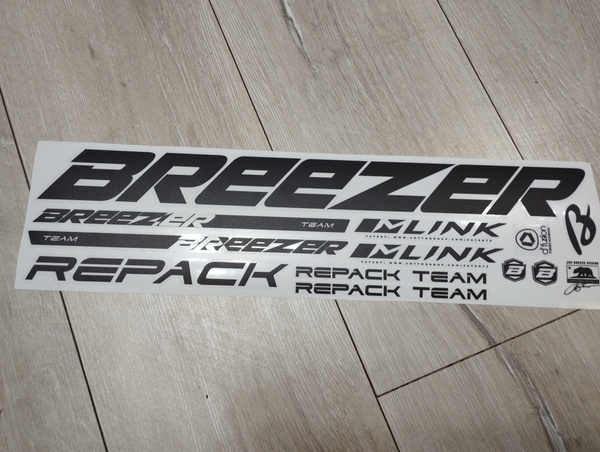 Breezer repack черный мат на глянце наклейки для велосипеда на раму ...