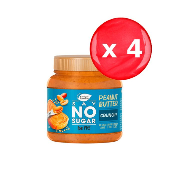 Арахисовая паста Smart Formula без сахара, 270 г, набор из 4 шт ...