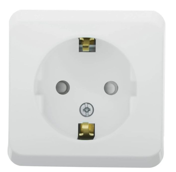 Розетка накладная Schneider Electric Этюд с заземлением со шторками ...