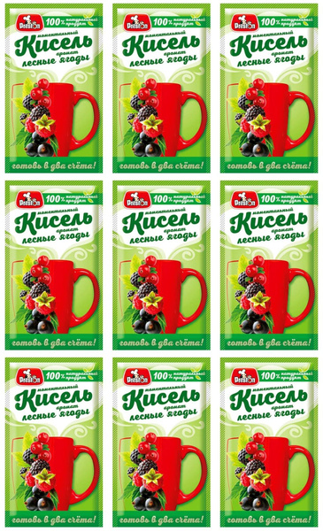 Preston Кисель натуральный Лесная ягода, быстрого приготовления, 30 г ...