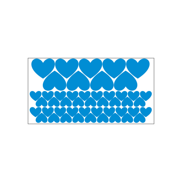 Наклейки виниловые влагостойкие сердечки голубые - купить с доставкой ...