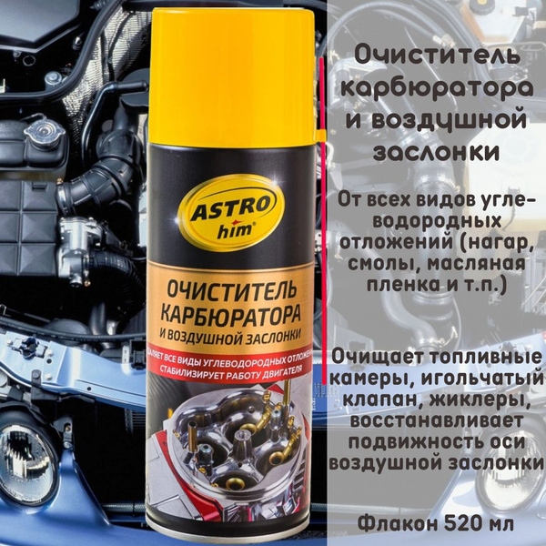 Очиститель карбюратора и воздушной заслонки автомобиля ASTROhim, аэрозоль 520 мл, AC1415 купить ...