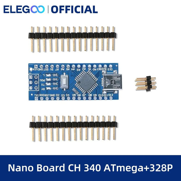 Arduino Nano 3.0 Elegoo, разъем mini-USB, ATmega328P/CH340 (без USB ...
