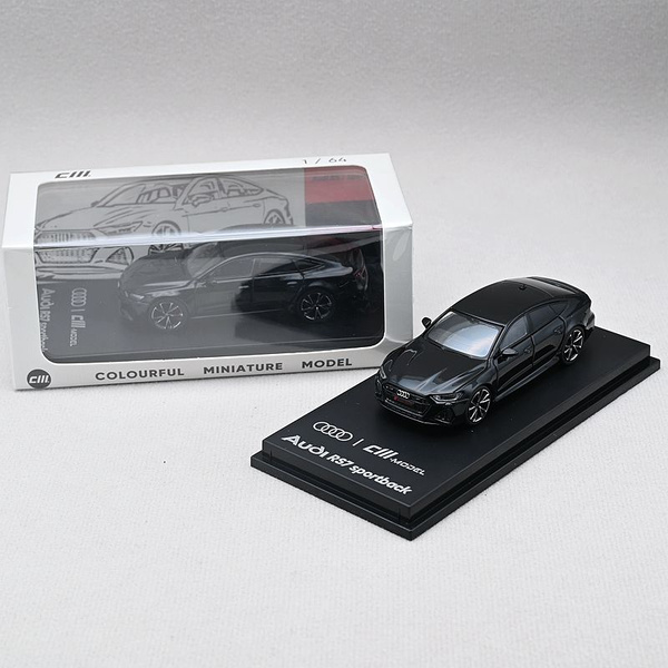 Машинка CM Model 1/64 CM64-R37 Audi RS7 Sportback Black Simulation Die ...