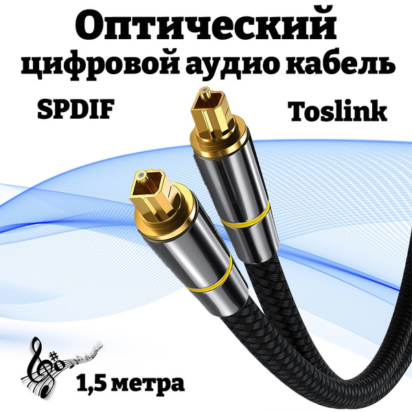 Кабель Оптический аудио (Toslink) А-017 - купить по низкой цене в интернет-магазине OZON ...