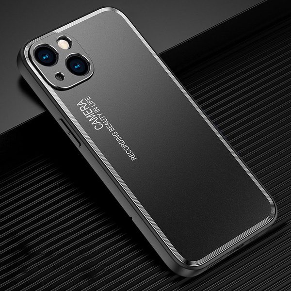 Матовый металлический чехол для iPhone 15, силиконовый противоударный ...