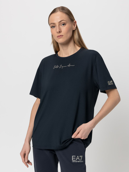 Футболка EA7, размер 40, 42, цвет темно-синий, 94% полиэстер 6% эластан - купить по выгодной ...