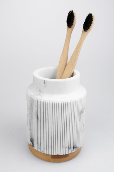 PROFFI HOME Стакан для зубных щеток "Trendy marble", полирезин - купить с доставкой по выгодным ...