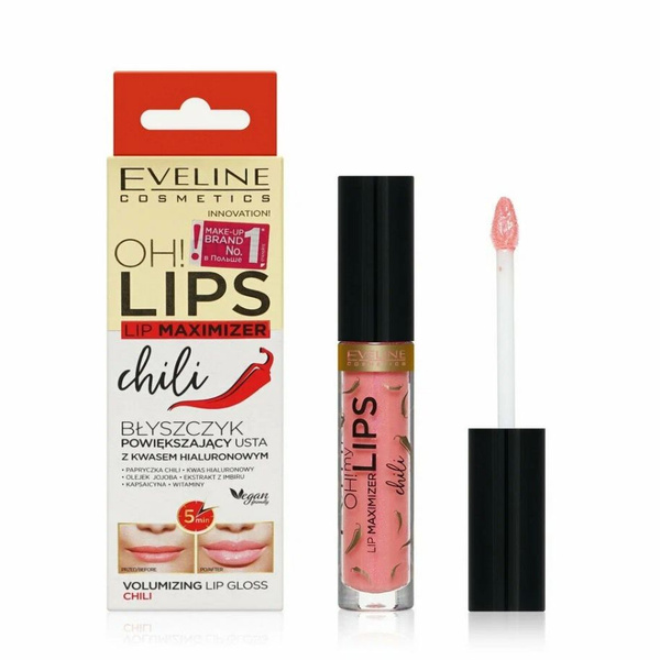 Блеск для увеличения объема губ Eveline Oh my Lips-Lip Maximizer Chili ...