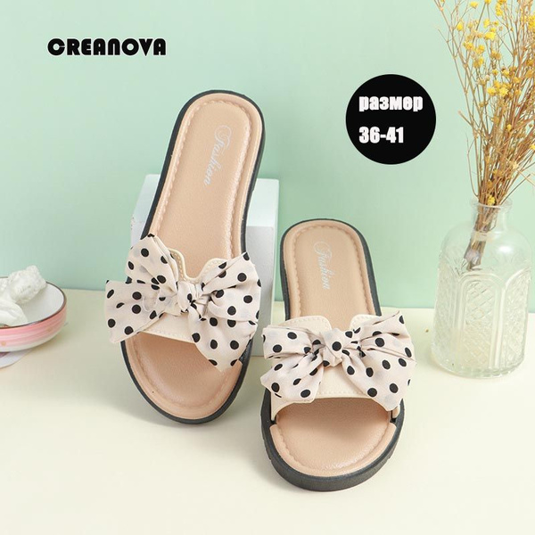 Тапочки Женский CREANOVA, размер 38, 39 белый Низкая модель, Мягкая стелька Китай Без каблука ...
