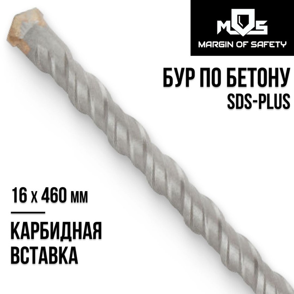 Бур для перфоратора по бетону 16х460 (360) мм с двойной резьбой SDS ...