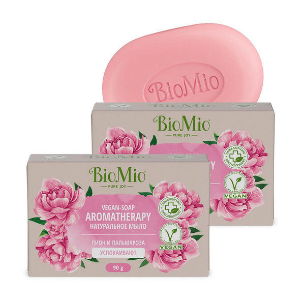 Мыло натуральное BioMio BIO-SOAP ПИОН и ПАЛЬМАРОЗА 90 г 2шт - купить с ...