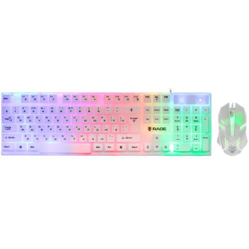 Клавиатура+мышь проводная DEXP Rage 100 белый купить по выгодной цене в ...