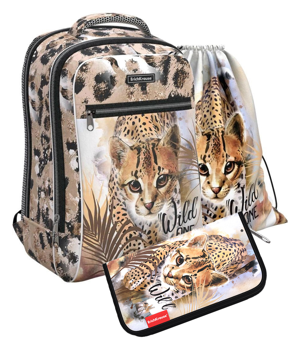 Школьный рюкзак Erich Krause (Эрих Краузе) ErgoLine Urban 18L Wild Cat ...
